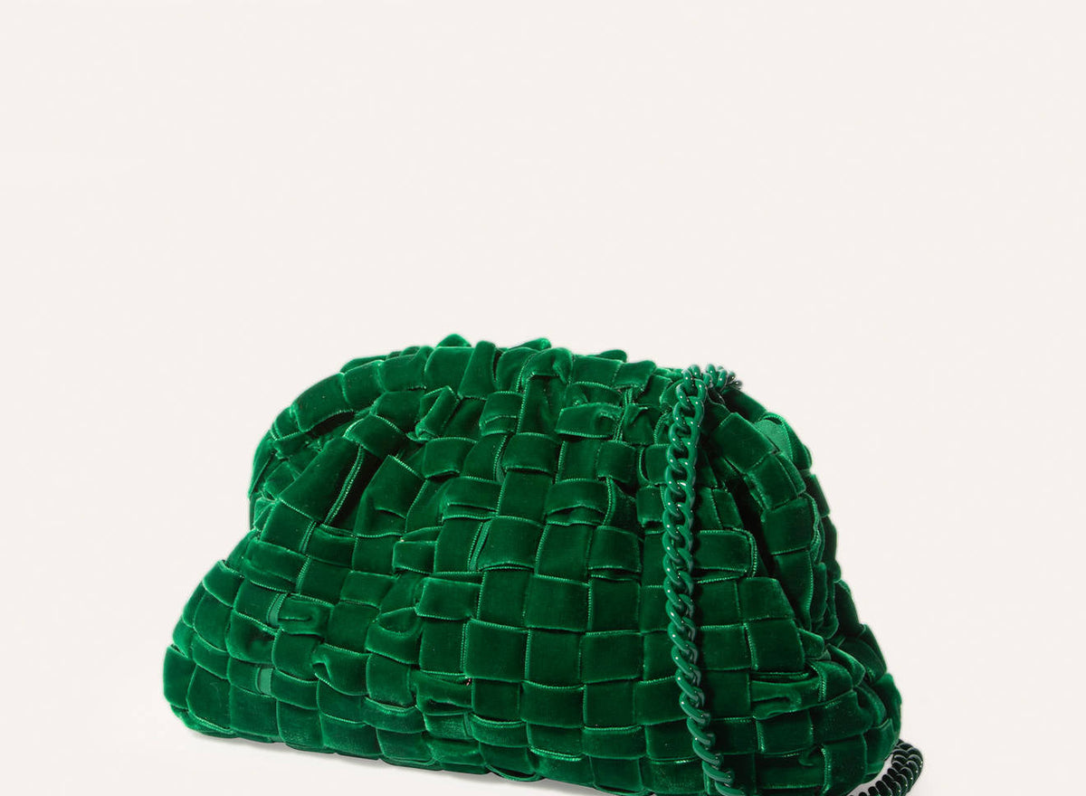Maria La Rosa - Velvet Game Clutch - Emerald – Jones & Daughters