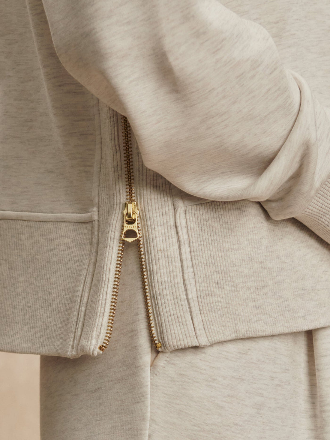 Varley - Philippe Crop Sweat -Taupe Marl/ Ginger Snap – Jones & Daughters