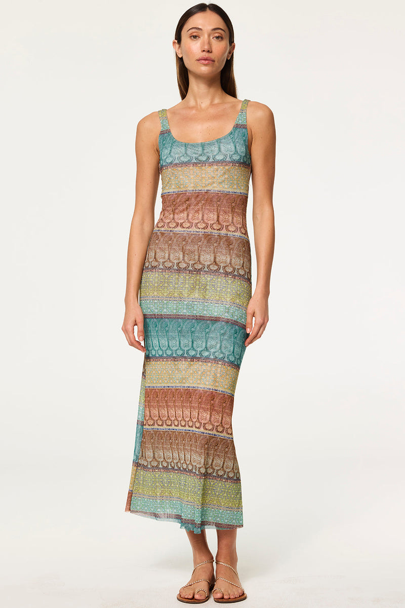 Misa - Khloe Dress - Paisley Ombré Mesh – Jones & Daughters