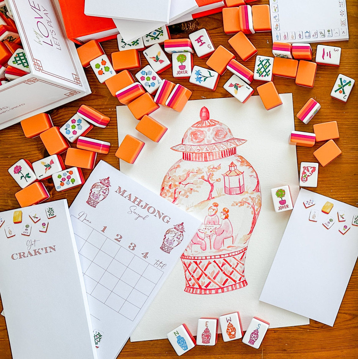 Sunset Mahjong Tiles Border Notepad – Jones & Daughters