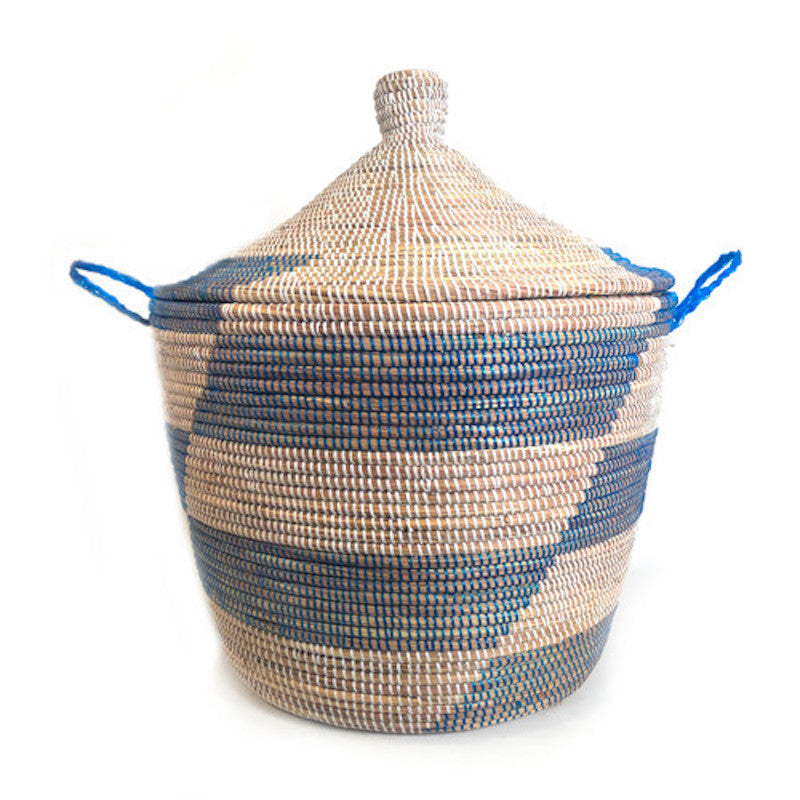 Low Storage Basket - Blue Stripe – Jones & Daughters
