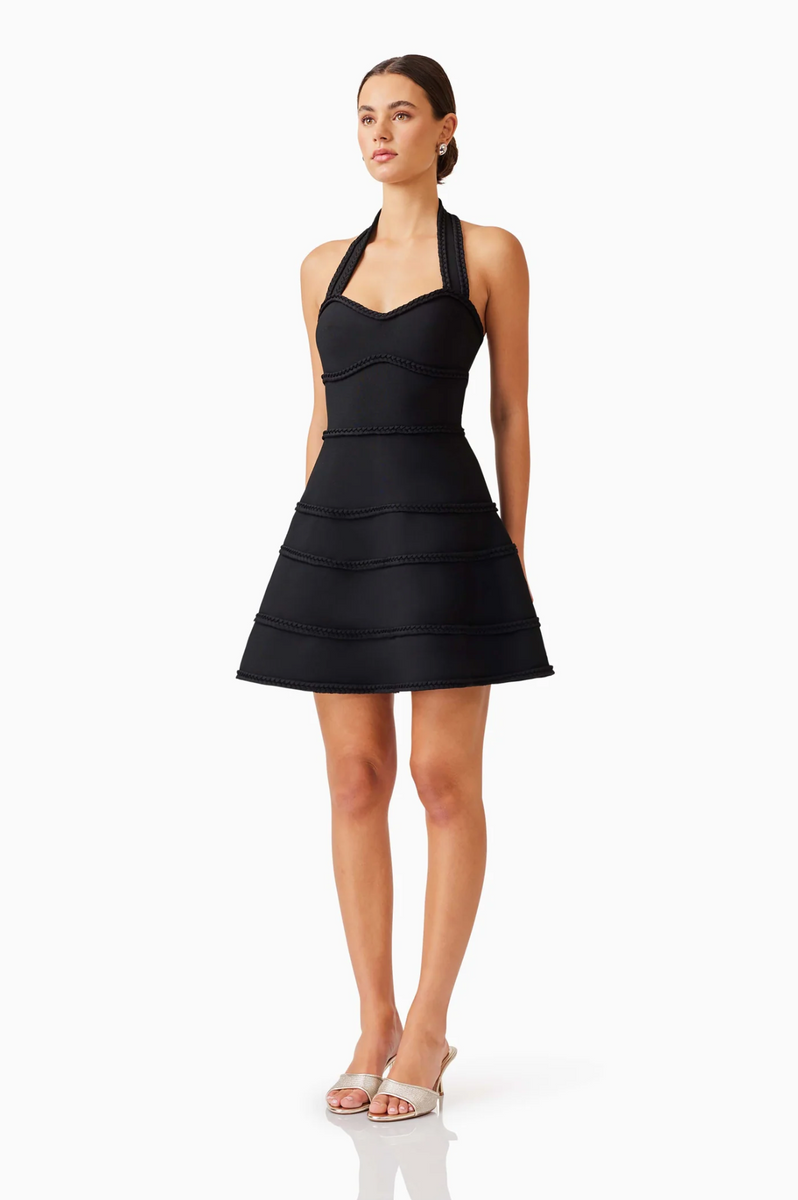 Elliatt - Katlyn Halter Mini Dress - Black – Jones & Daughters