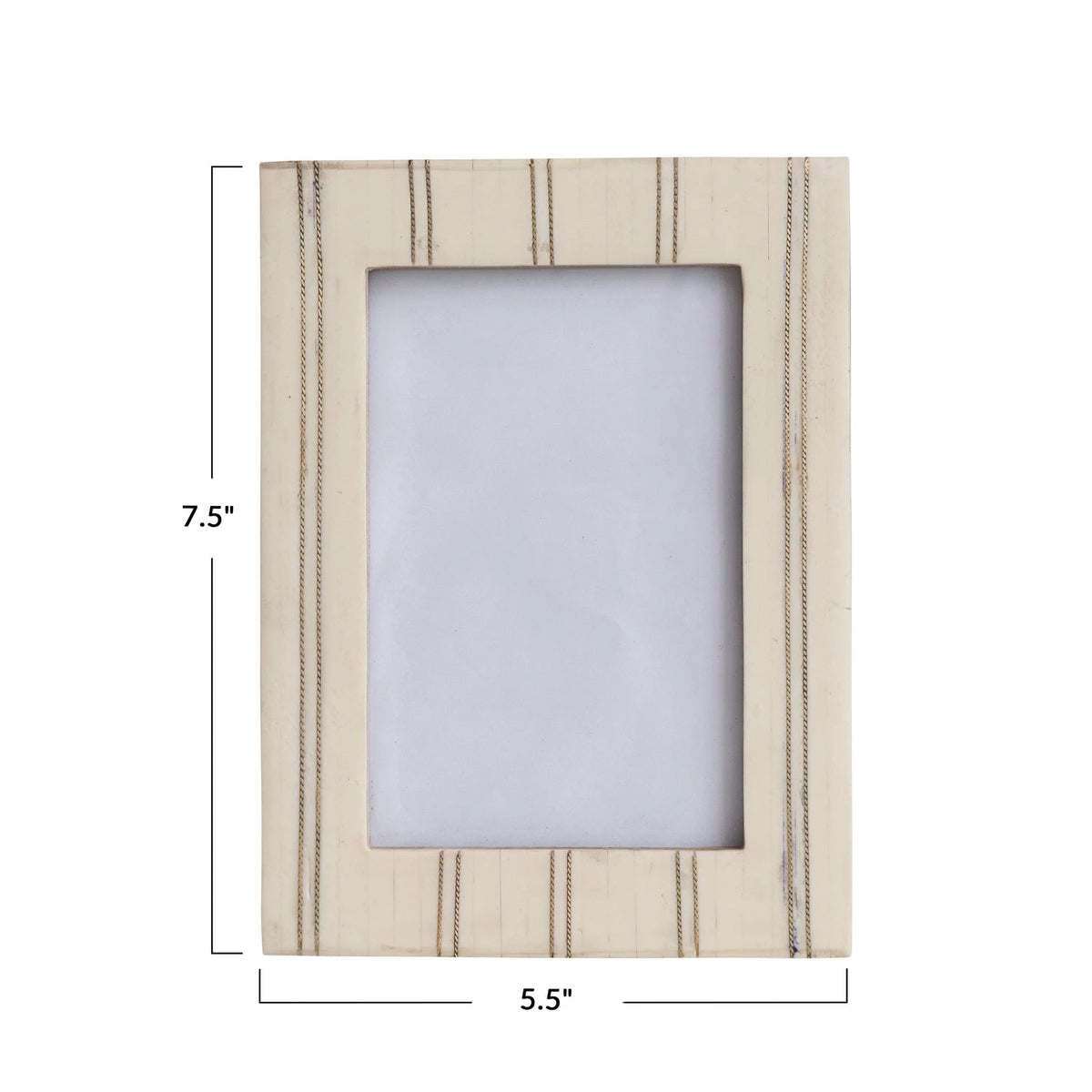 Resin Photo Frame w/ Metal Inlay - Cream Color – Jones & Daughters