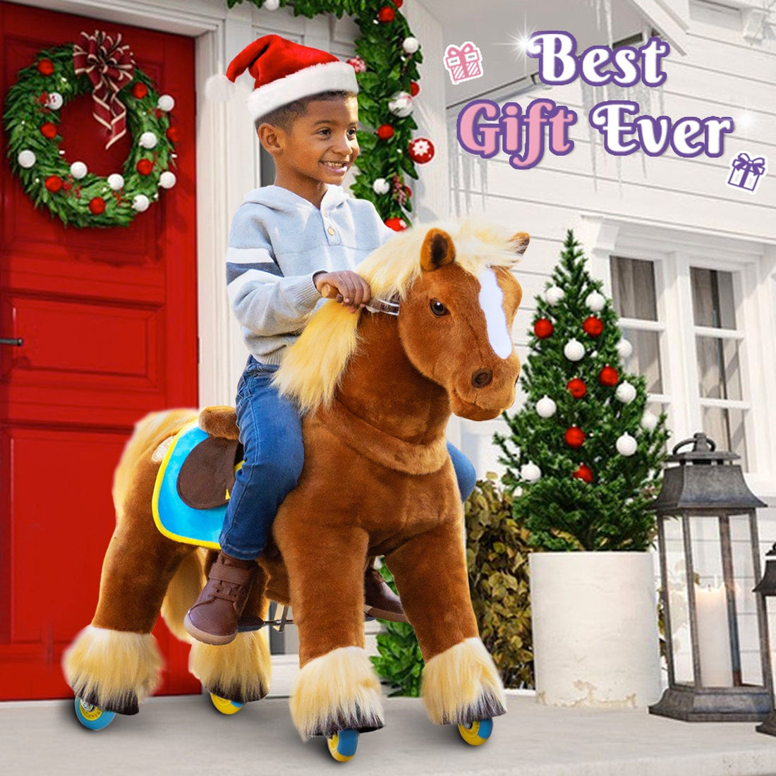 PonyCycle Horse Ride On Toy for Age 4-8 Brown Model X – Jones & Daughters